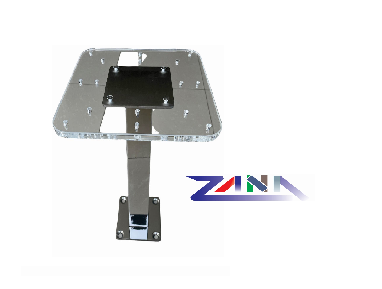 Square Fixed Wudhu Seat with Perspex Top Stainless Steel
